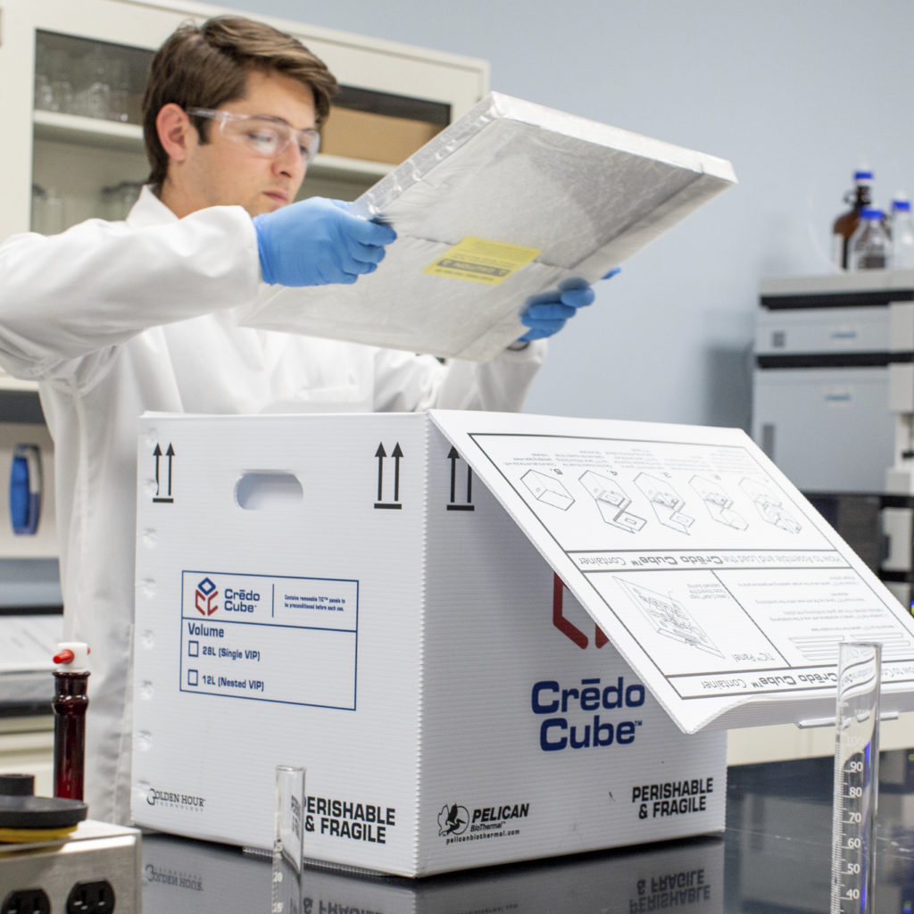 Credo Cube är en återanvändingsbar skyddsförpackning